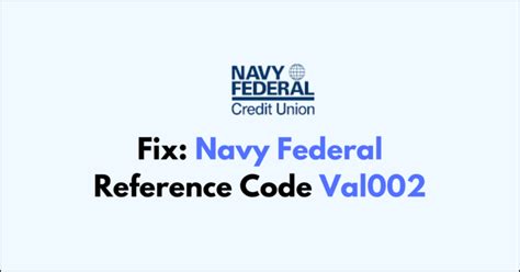How To Fix Navy Federal Reference Code Val002 NetworkBuildz