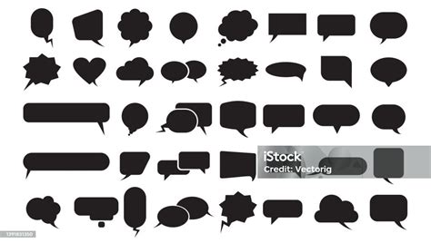 Speech Bubble Icons Set Stock Illustration - Download Image Now ...