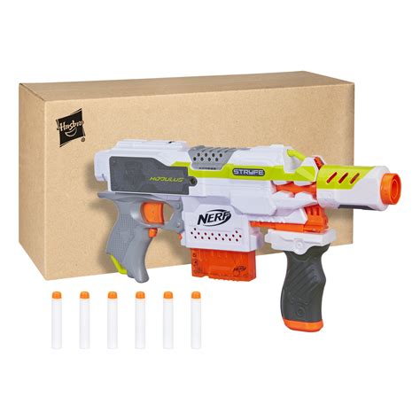 Nerf Modulus Stryfe 6 Dart With Motorized Blaster Drop Grip Barrel