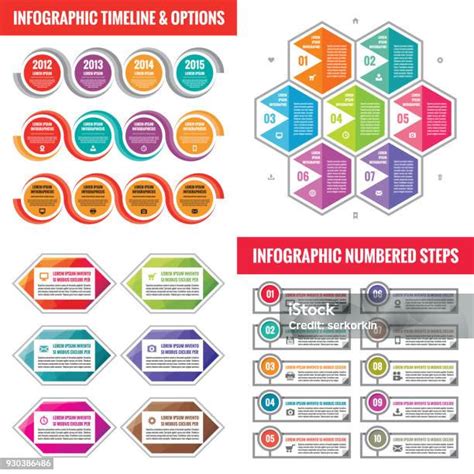 비즈니스 Infographic 템플릿 개념 벡터 일러스트입니다 추상 배너 세트입니다 프레 젠 테이 션에 대 한 광고 프로 모션