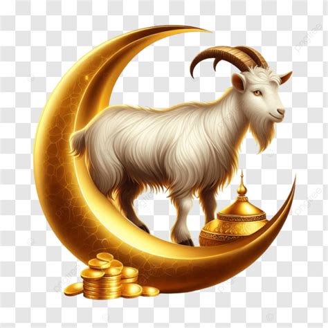 아랍어 서예 Eid Al Adha가 있는 휴일 배너 Eid Al Adha 3d 바크라 염소 이드 알 아드하 일러스트레이션