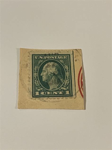 Mavin George Washington 1 Cent Stamp Rare Green Used