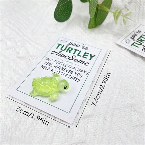 A Cute And Cozy Pocket Hug Card You Are Turtley Awesome Mini Resin Sea