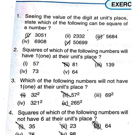 Squares Mathematics Notes Teachmint