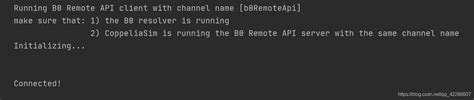 Coppeliasim仿真日记（三 Coppeliasim与python的联动——the B0 Based Remote Api