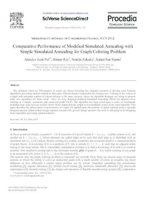 Pdf Comparative Performance Of Modified Simulated Annealing With Simple Simulated Annealing