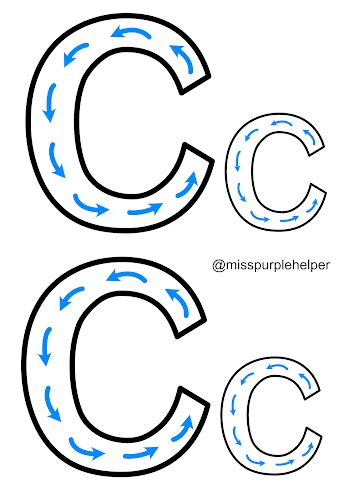 Writing Letters Letter C Worksheets