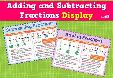 Adding And Subtracting Fractions Presentation Teacher Resources And Classroom Games