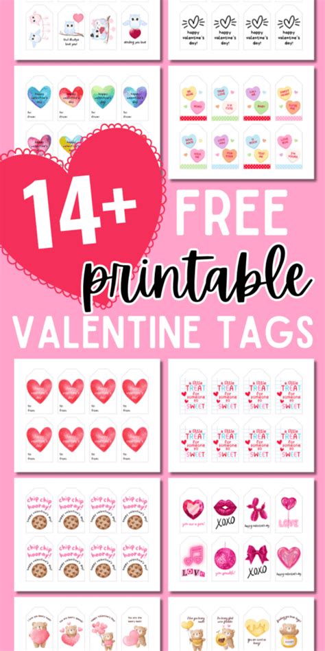 14 Free Printable Valentines Day Tags Aubree Originals