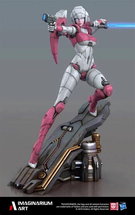 Full Colour Image Of Imaginarium Art Transformers Arcee Statue