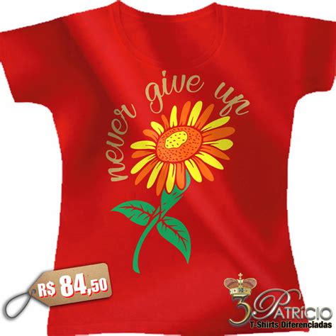 Baby Look Girassol em 100 Algodão Premium Estonado Elo7