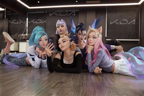 4k Women Kda Shanghai Band Digital Art Kudos Productions League