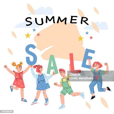 아이 패션 여름 판매 배너 템플릿 플랫 벡터 일러스트레이션 교육에 대한 스톡 벡터 아트 및 기타 이미지 교육 귀여운 다중 색상 Istock