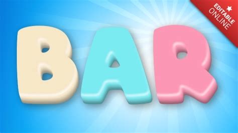 Bar Text Effect Generator