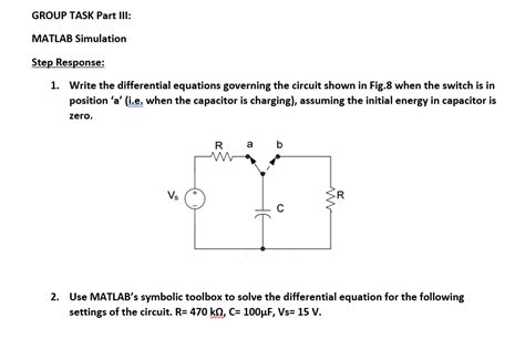 Solved Group Task Part Iii Matlab Simulation Step Response Chegg