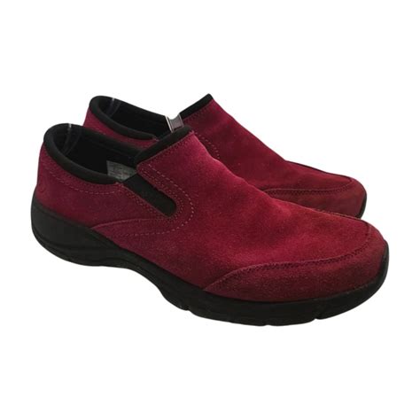 Lands End Shoes Lands End Womens Clog Mocs Slipon Shoes Redpink