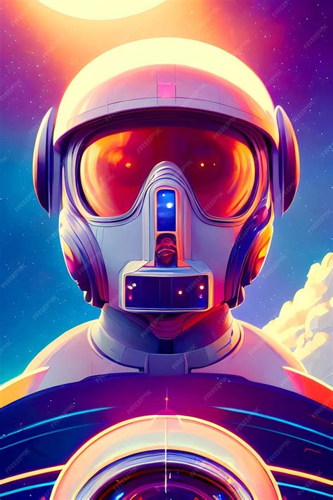 Premium Vector Futuristic Spaceship Hovering Through The Raging Sea Vector Illustration