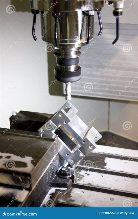 Lathe Cnc Milling Machine Stock Image Image Of Machine 32306569