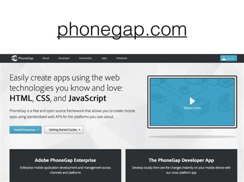Ionic Framework For Web Developer Ppt