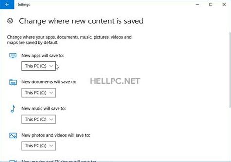 How To Change Default Save Location For Windows 10 Apps WinDOSPC
