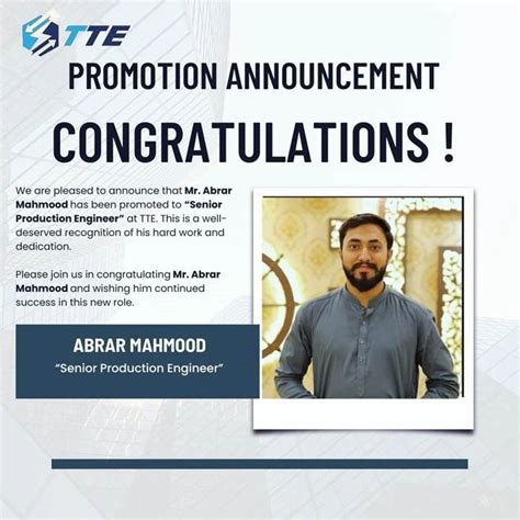 Abrar Mehmood On Linkedin Seniorproductionengineer Promotion