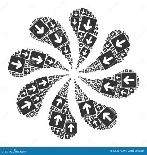 Inside Cursor Arrow Icon Swirl Turbine Vector Illustration