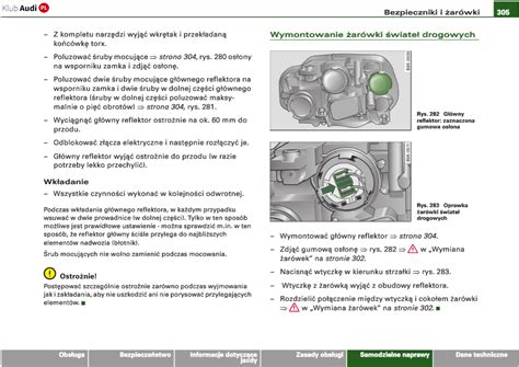 Wymiana żarówki Audi A4 B8