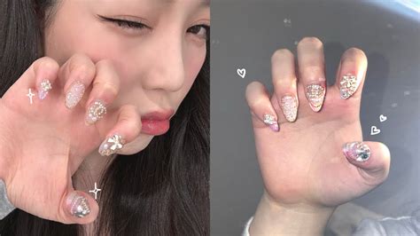 let's do korean charm nail art that lasts 4+ weeks! gel-x tutorial ₊˚⊹ ...