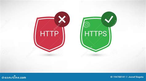 secure and insecure symbol right and wrong sign correct and incorrect