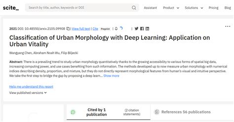 Classification Of Urban Morphology With Deep Learning Application On