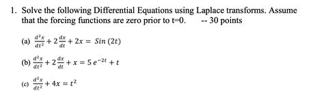 solve the following differential equations using