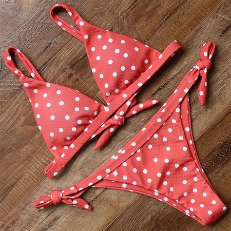 Brazilian Bikinis 2018 Swimwear Women Halter Bandage Swimsuit Bathing