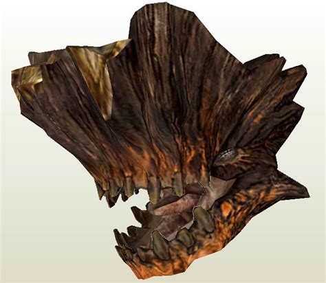 Monster Hunter Tri Barioth Armor And Barroth Head Papercraft Papercraft
