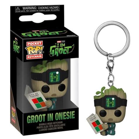 Groot In Onesie Keychain Marvel Comics Funko Pocket Pop Kurogami