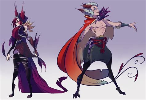 The Vastaya By Rringabel League Of Legends Xayah And Rakan Art