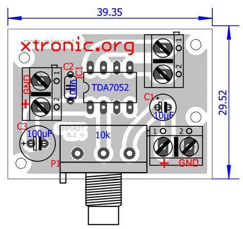 Circuit Audio Power Amplifier Btl Tda7052 Amplifier Power Amplifiers