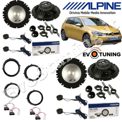 KIT 8 CASSE Altoparlanti Alpine Anteriori E Posteriori Per VW Golf VII