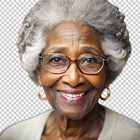 Premium Psd An Older Woman With Glasses On Her Face