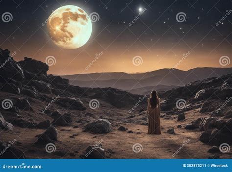 Bright Full Moon Night Serene Sea Landscape Captivating Nocturnal
