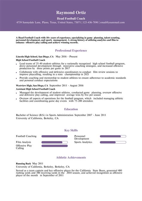 High School Coach Sample Resume Agile Coach Resume Example For 2023
