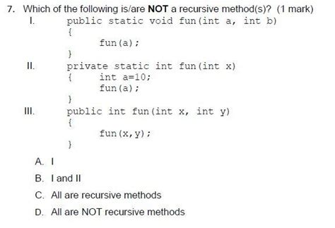 Solved 7 Which Of The Following Is Are NOT A Recursive Chegg