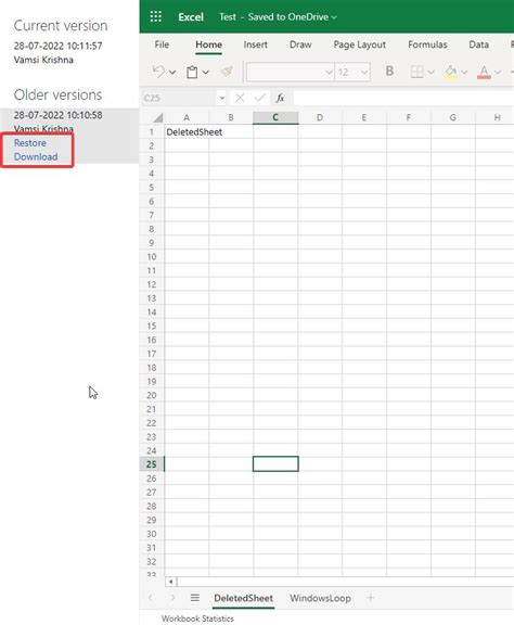 How To Recover Deleted Sheet In Excel