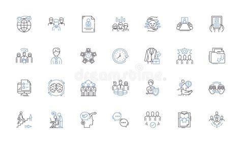 Startup Incubation Line Icons Collection Acceleration Co Creation Disruption