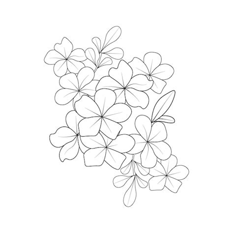 Buquê De Flores Isoladas De Desenho De Lápis De Coleção De Verão Para