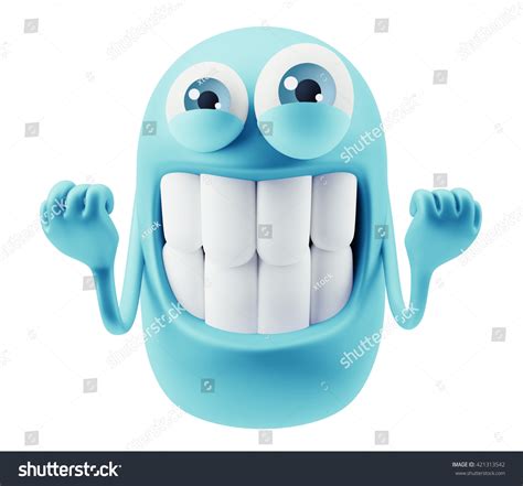 Happy Smiley Emoticon Face 3d Rendering Stock Illustration 421313542