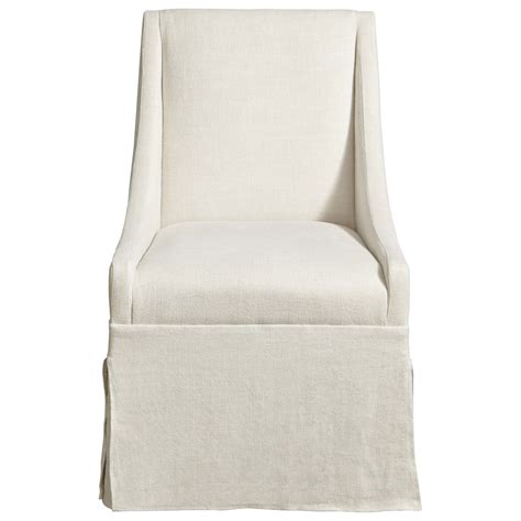 Universal Modern Townsend Castered Upholstered Dining Chair With Skirt
