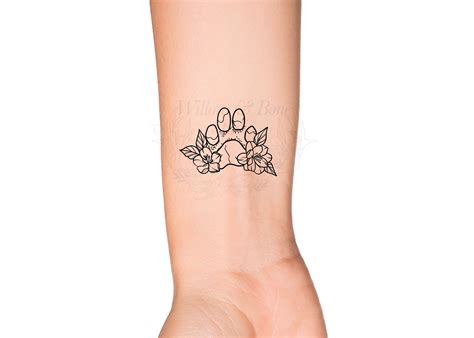 Dog Paw Outline Tattoo