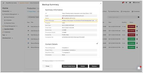 How To Restart An Operation That Completed With Errors Selecting Only