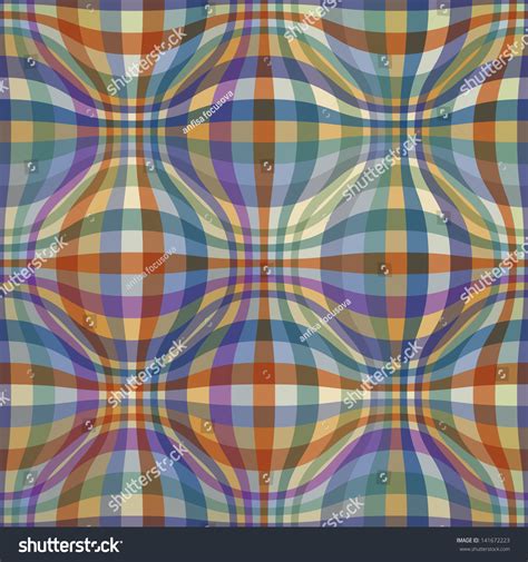 Vector Checkered Pattern Ornamental Geometric Illustration Stock Vector