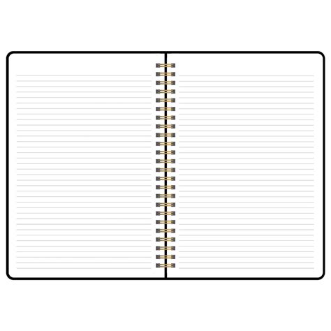 Open Notebook Clipart Black And White
